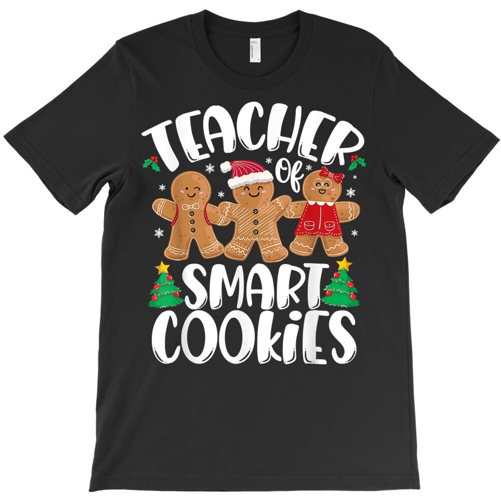 Christmas Teacher Funny Cute Gingerbread Cookies Holiday Graphic H39386 ...