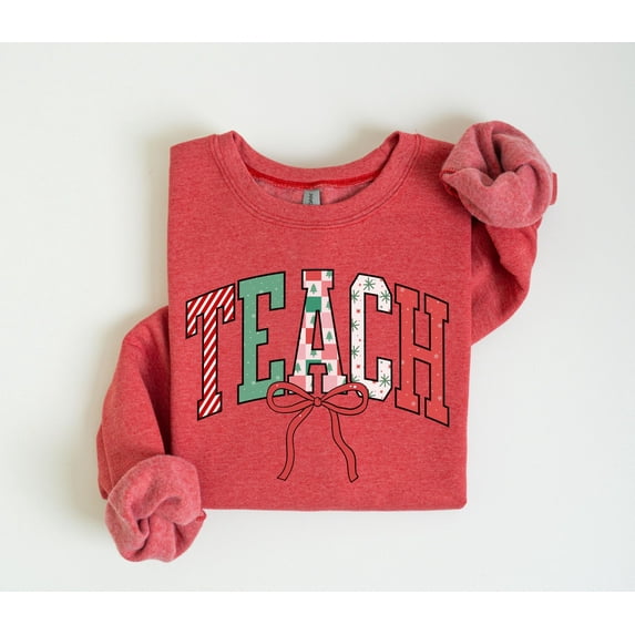 Christmas Teacher Sweatshirt, Festive Teaching Gift, Holiday Teach ...