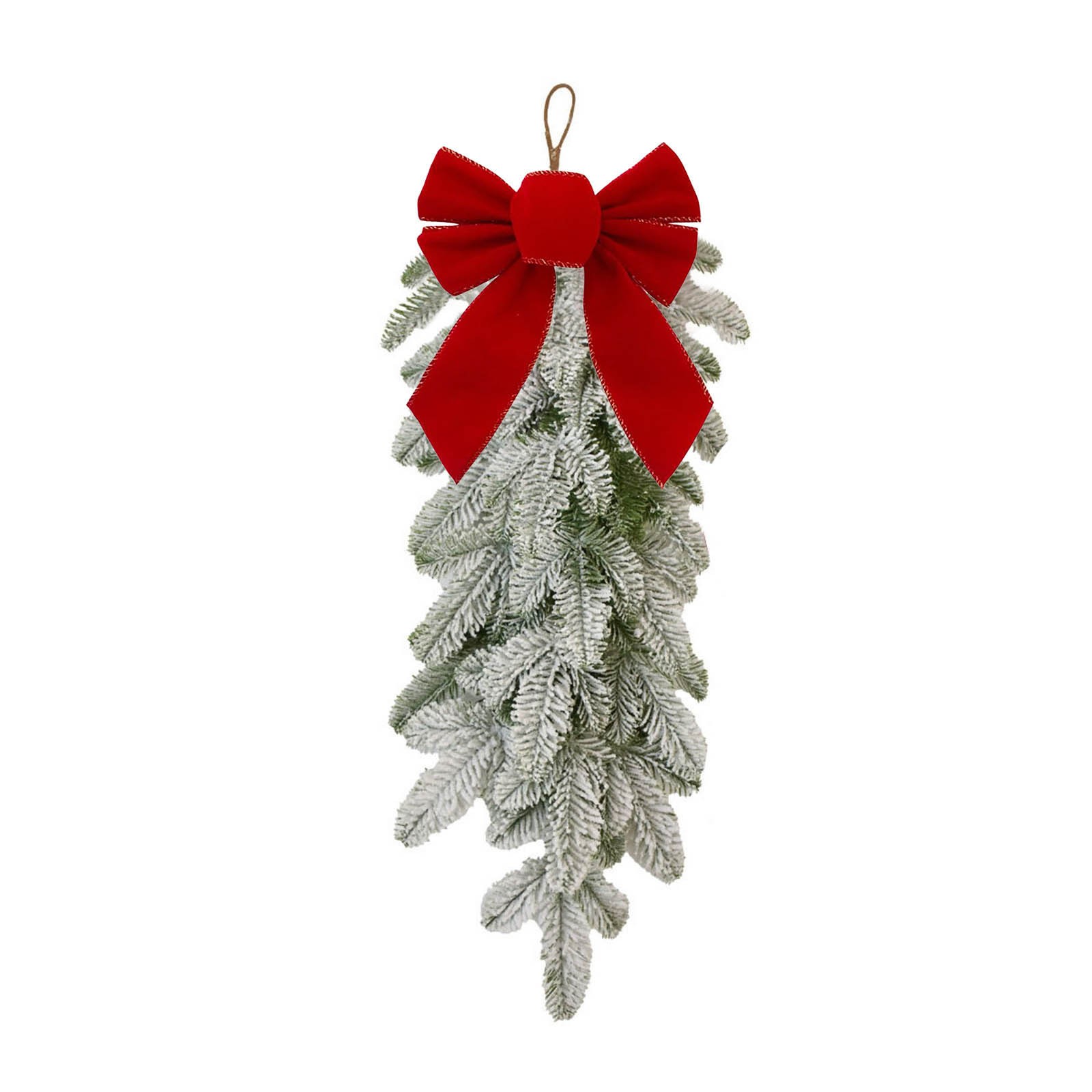Christmas Teardrop Swag Garland – Realistic Artificial Pine with Cones ...