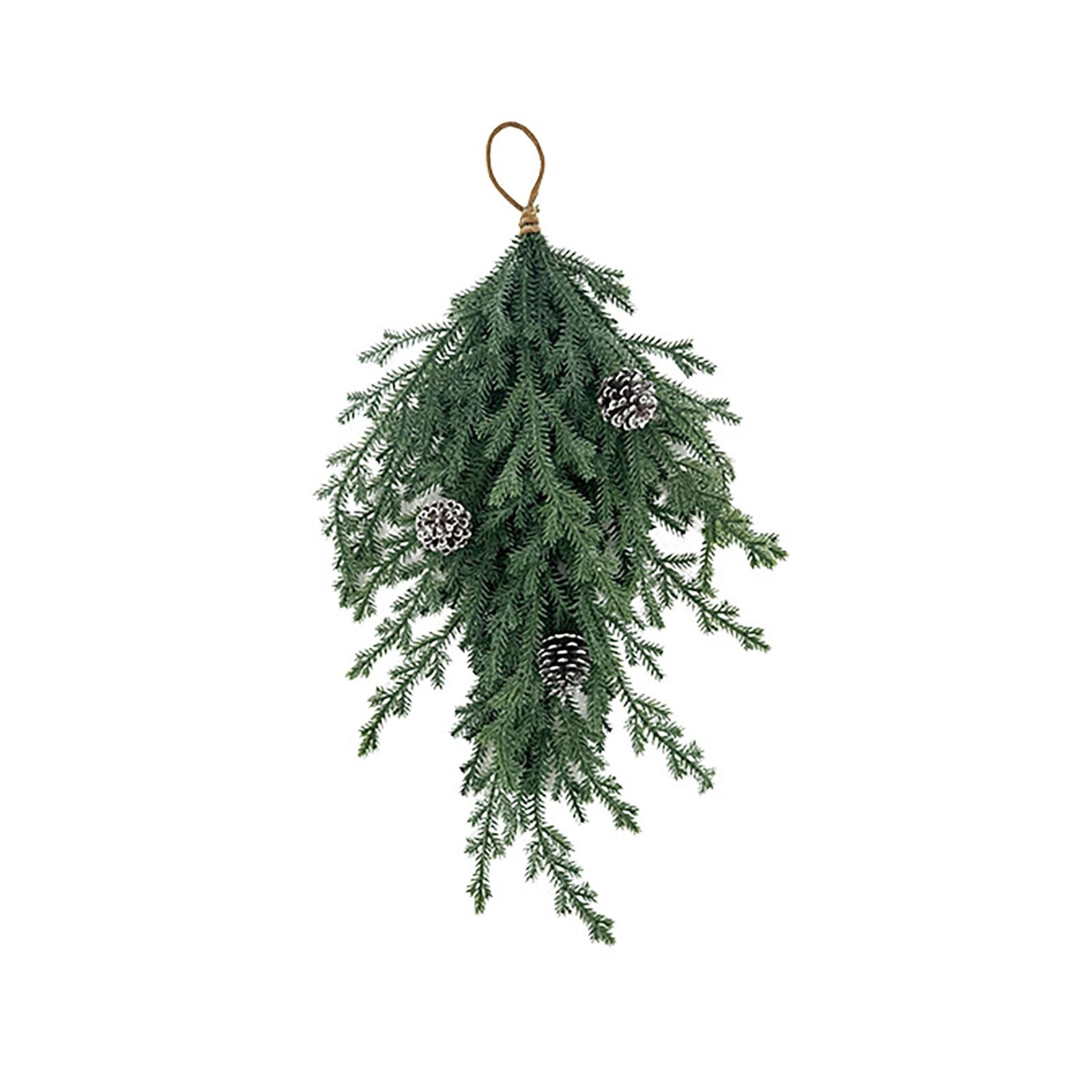 Christmas Teardrop Swags 25.59 Inch Rustic Artificial Pine Greenery ...