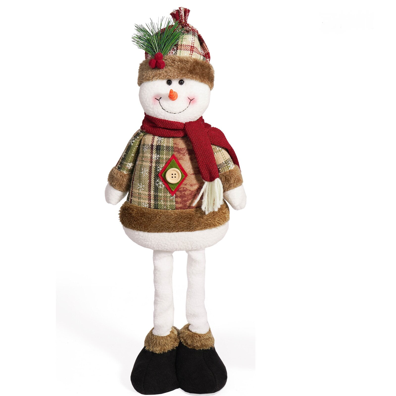 Christmas Telescopic Doll Decorations, Telescopic Spring Legs Snowman ...