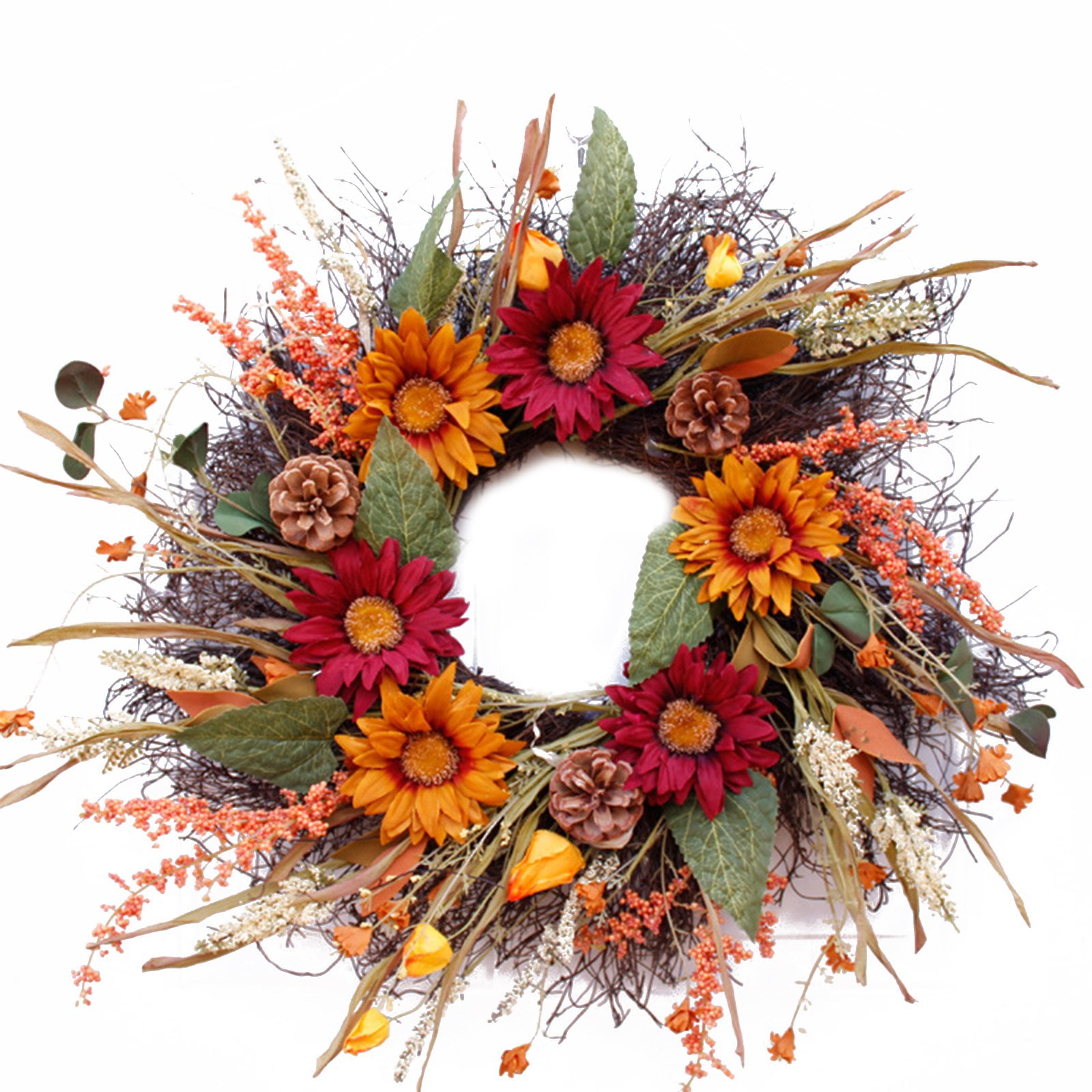 Christmas Thanksgiving Wreaths for Front Door - 23 Inch Autumn ...