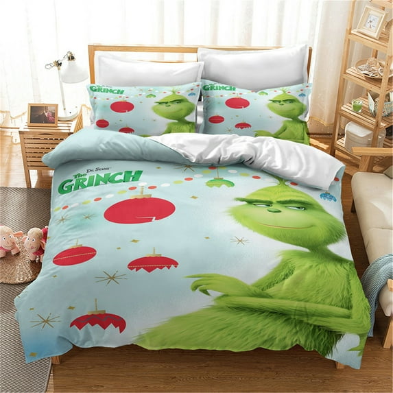 Christmas The Grinch Duvet Cover Sets 3 Pieces Ultra Soft Quilt Cover ...