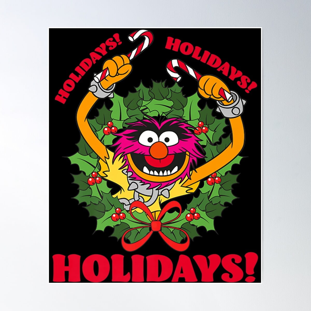 Christmas The Muppets Animal Holidays Holidays Poster Wall Art, Modern ...