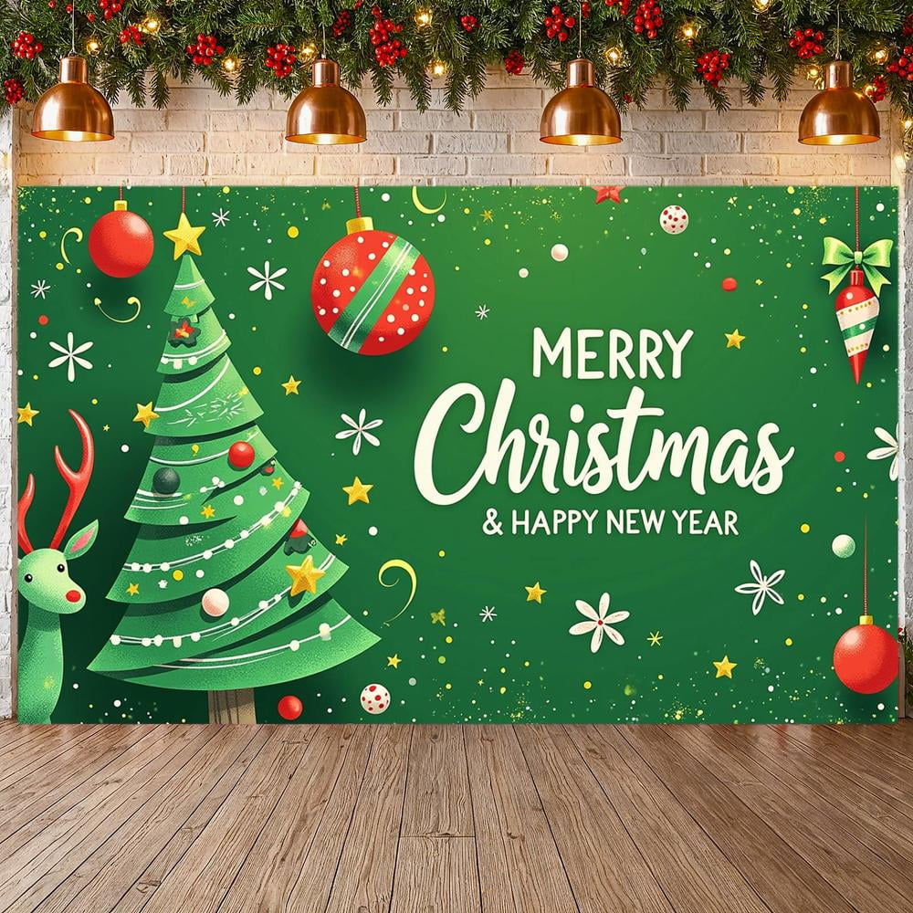 Christmas Theme Christmas Banner Colorful Design New Year Banner ...