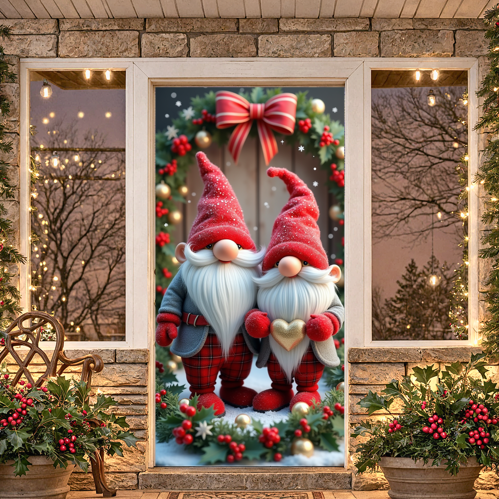 Christmas Theme Decorative Banner Holiday Gnome Design Merry Christmas ...