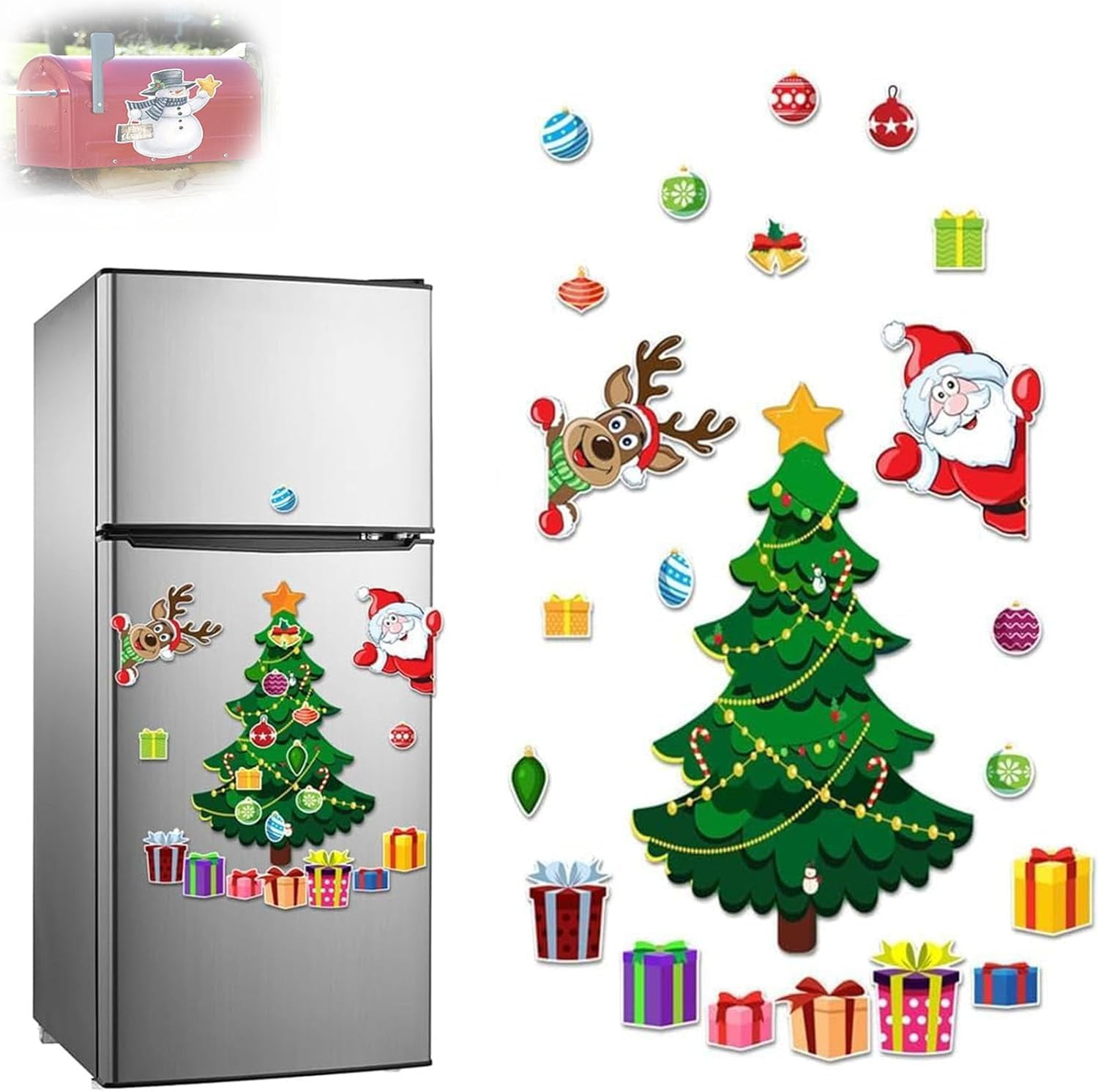 Christmas Theme Magnetic Stickers, 2026 New Christmas Themed Sticker ...