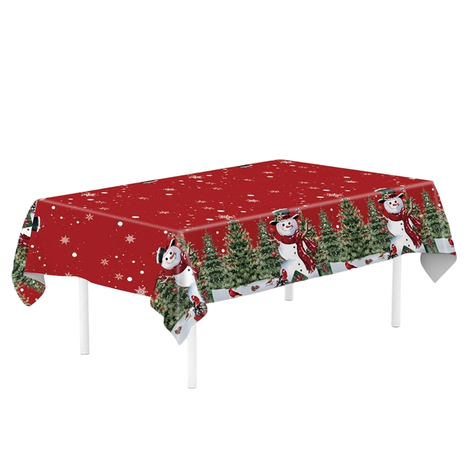 Christmas Theme Party Tablecloth Disposable Pe Tablecloth Party Venue ...