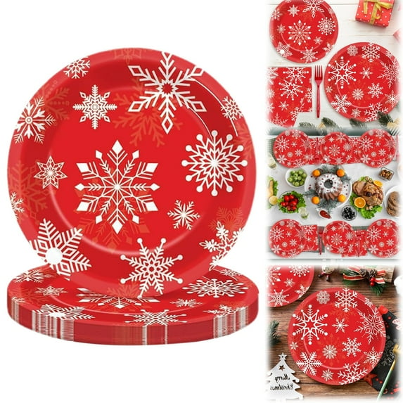 Christmas Theme Party Tableware Set - Disposable Merry Christmas ...