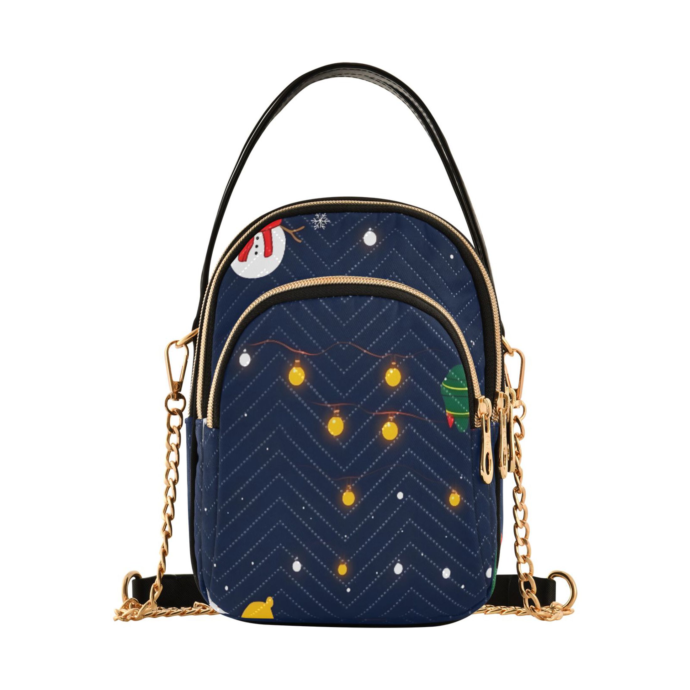 Christmas Theme Snowman Women's Crossbody Handbags Leather Crossbody ...