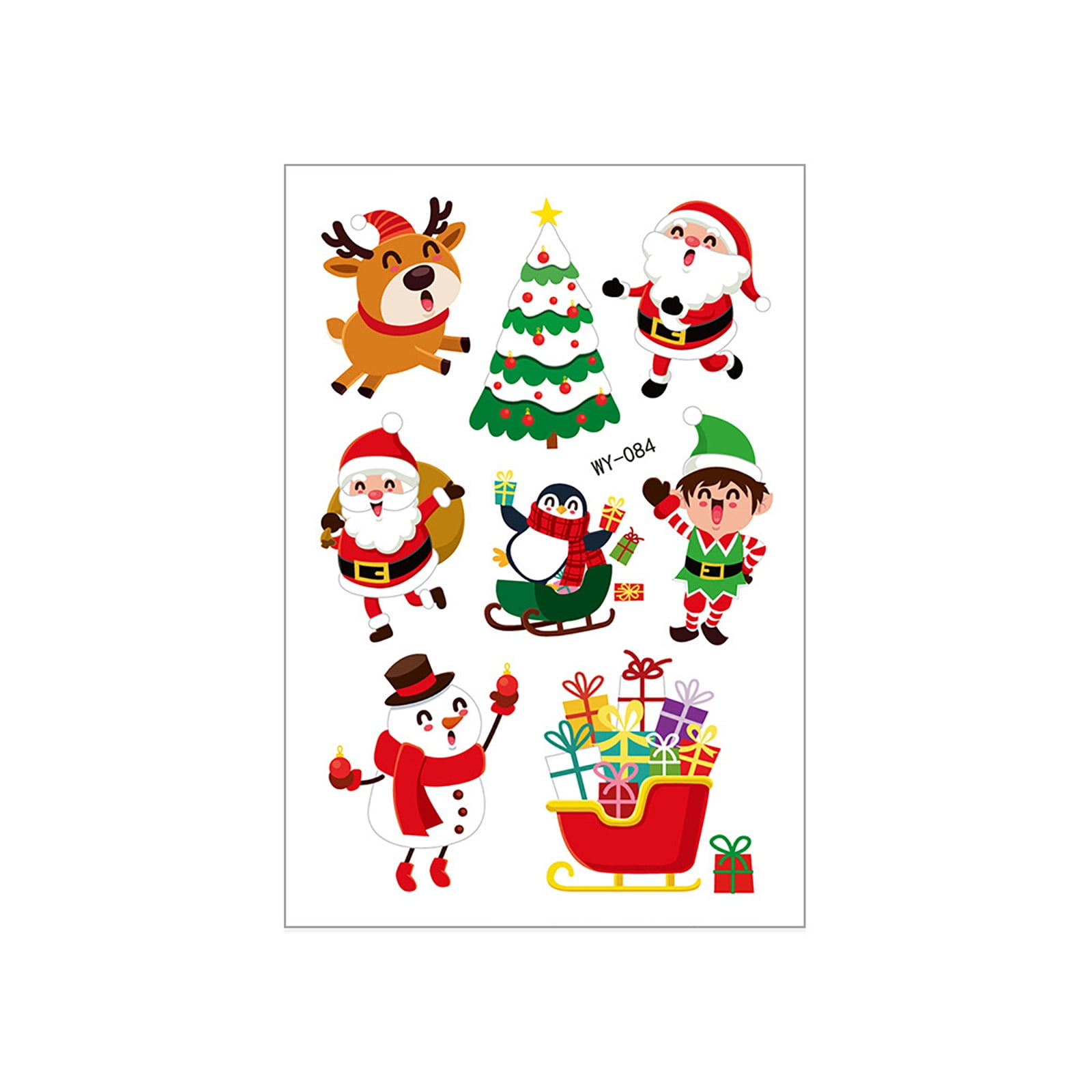 Christmas Theme Stickers, Merry Christmas Stickers Non-Repeating, Xmas ...