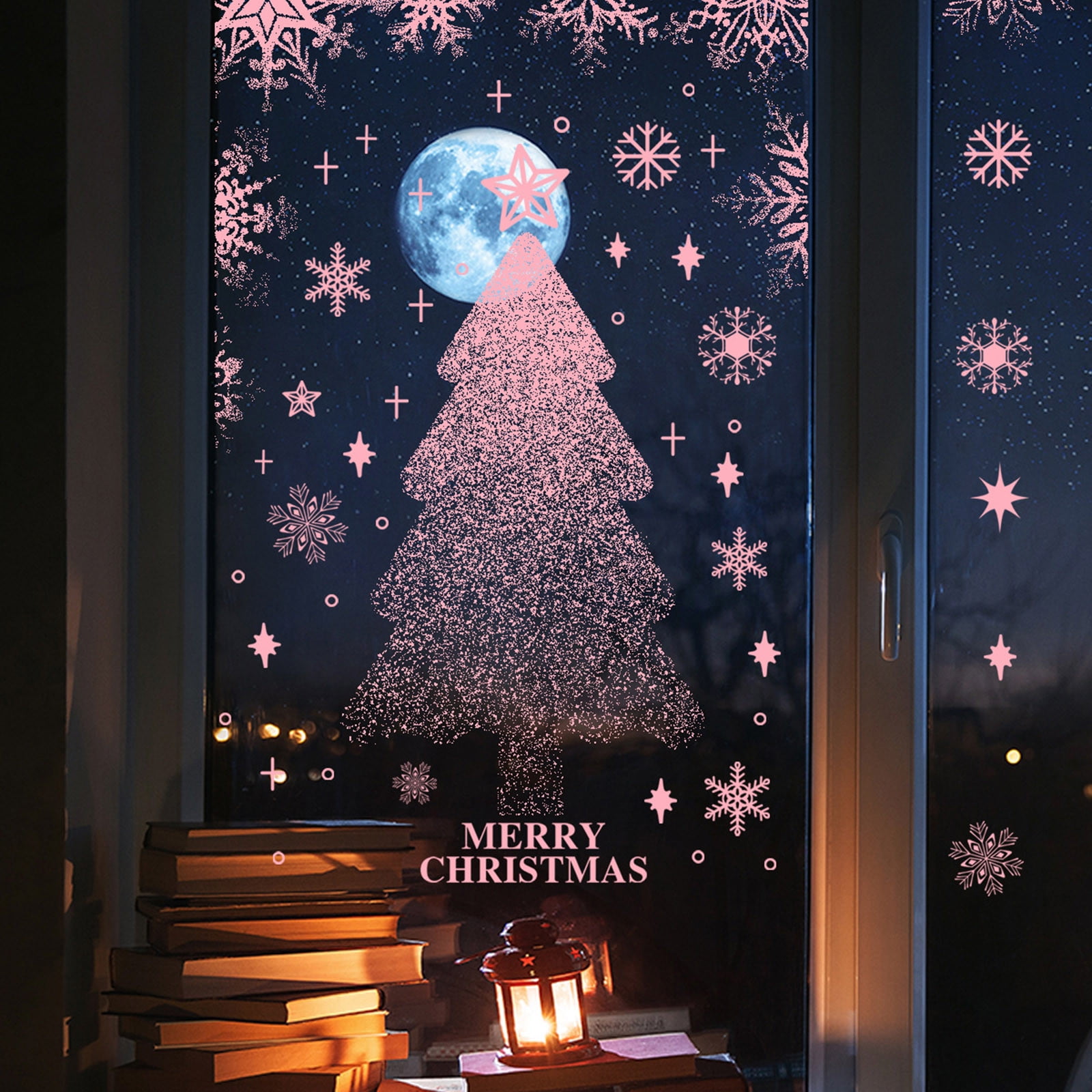 Christmas Theme Window Sticker Creatives Pinks Christmas Tree Shop ...