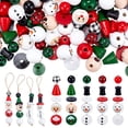 Christmas Theme Wood Beads Mixed Shapes Mixed Color 12.5~20x2.5~20mm ...