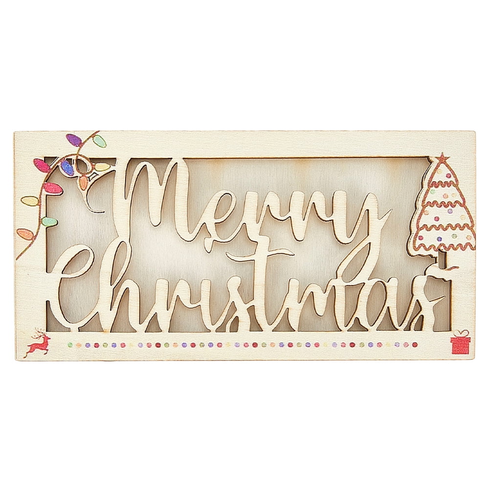 Christmas Theme Wooden Rectangle Money Holder Festival Money Holder ...