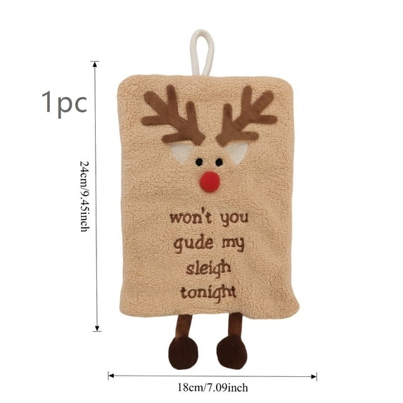 Christmas-Themed Hand Towels Set - Absorbent & Quick-Drying Kitchen and ...
