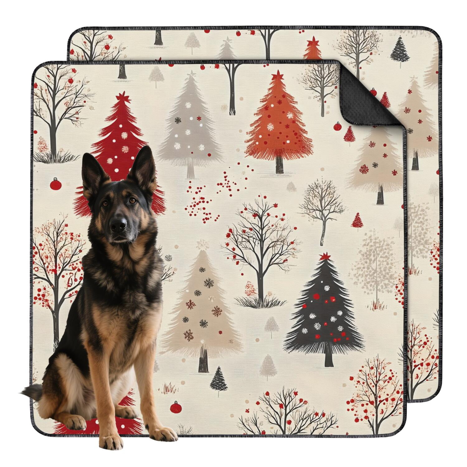 Christmas Themed Indoor Dog Pee Pads 48"x48" 2-Count, Jumbo Washable ...