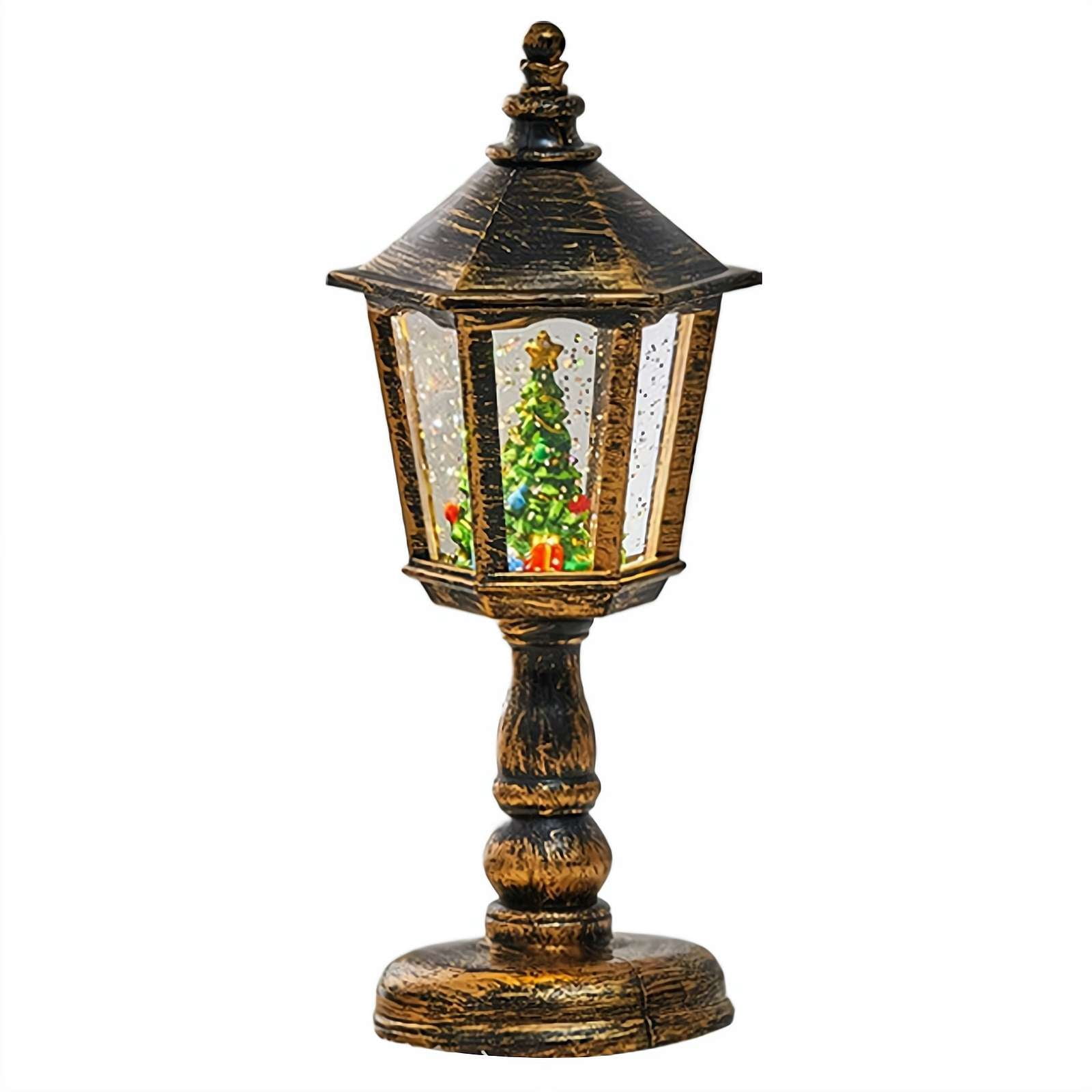 Christmas Themed Light Post, Christmas Table Lamp with Music Luminous ...