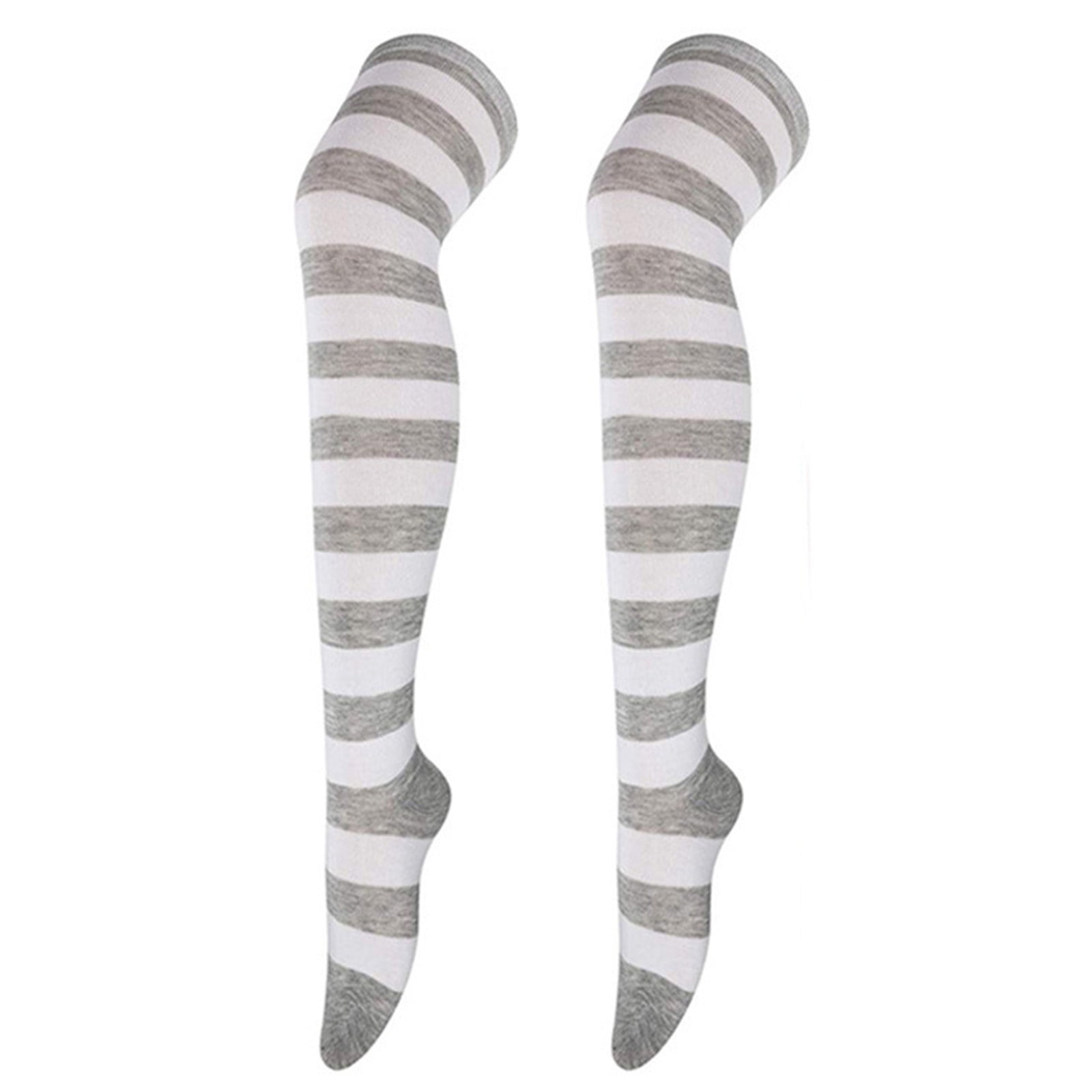 Christmas Themed Over Knee High Long Striped Cosplay Party Socks ...