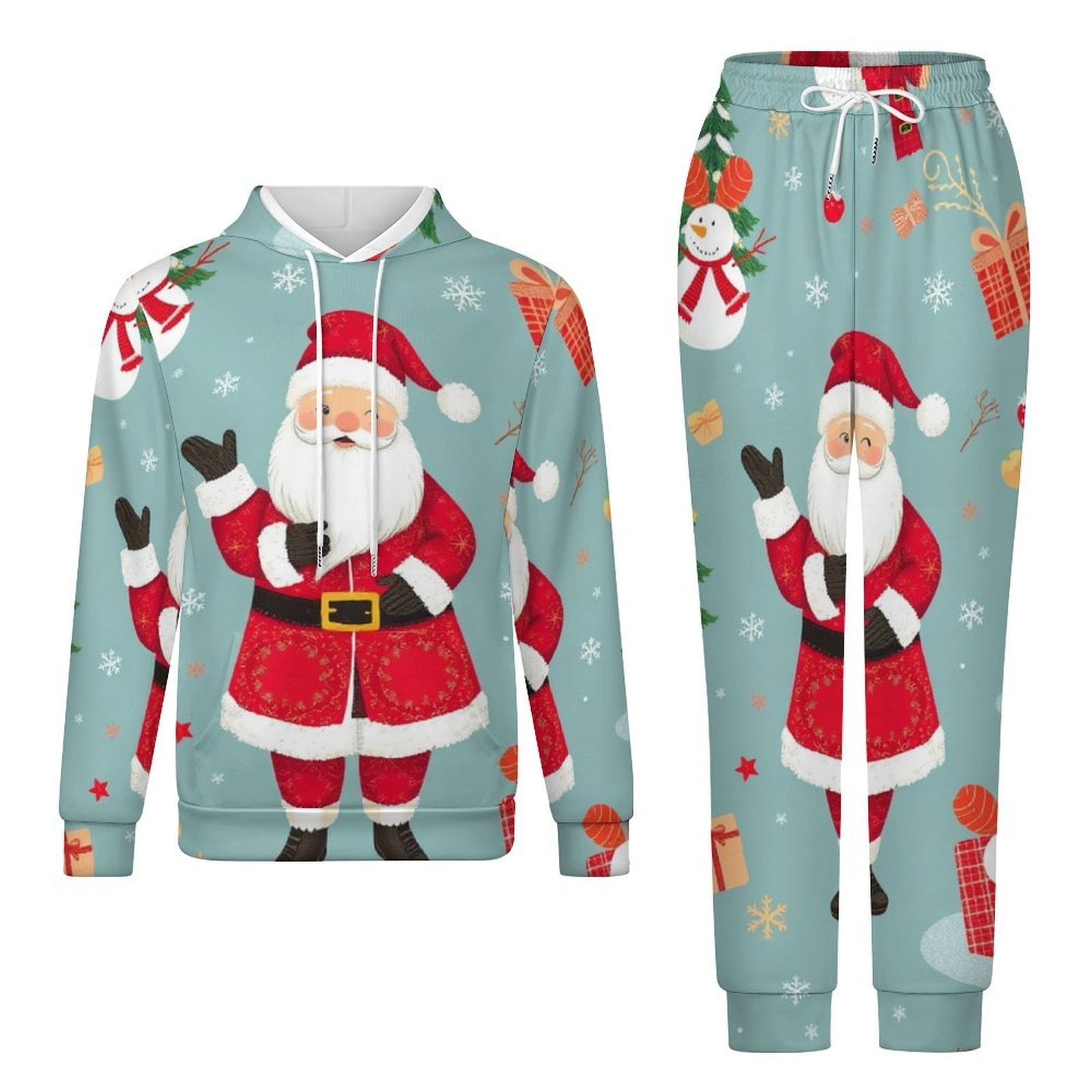 Christmas Themed Pattern Illustration. Hoodie Pant Suits Men Women ...