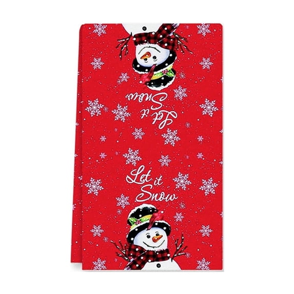 Christmas Themed Scrubbing Towels High Absorbency Dishcloths For ...