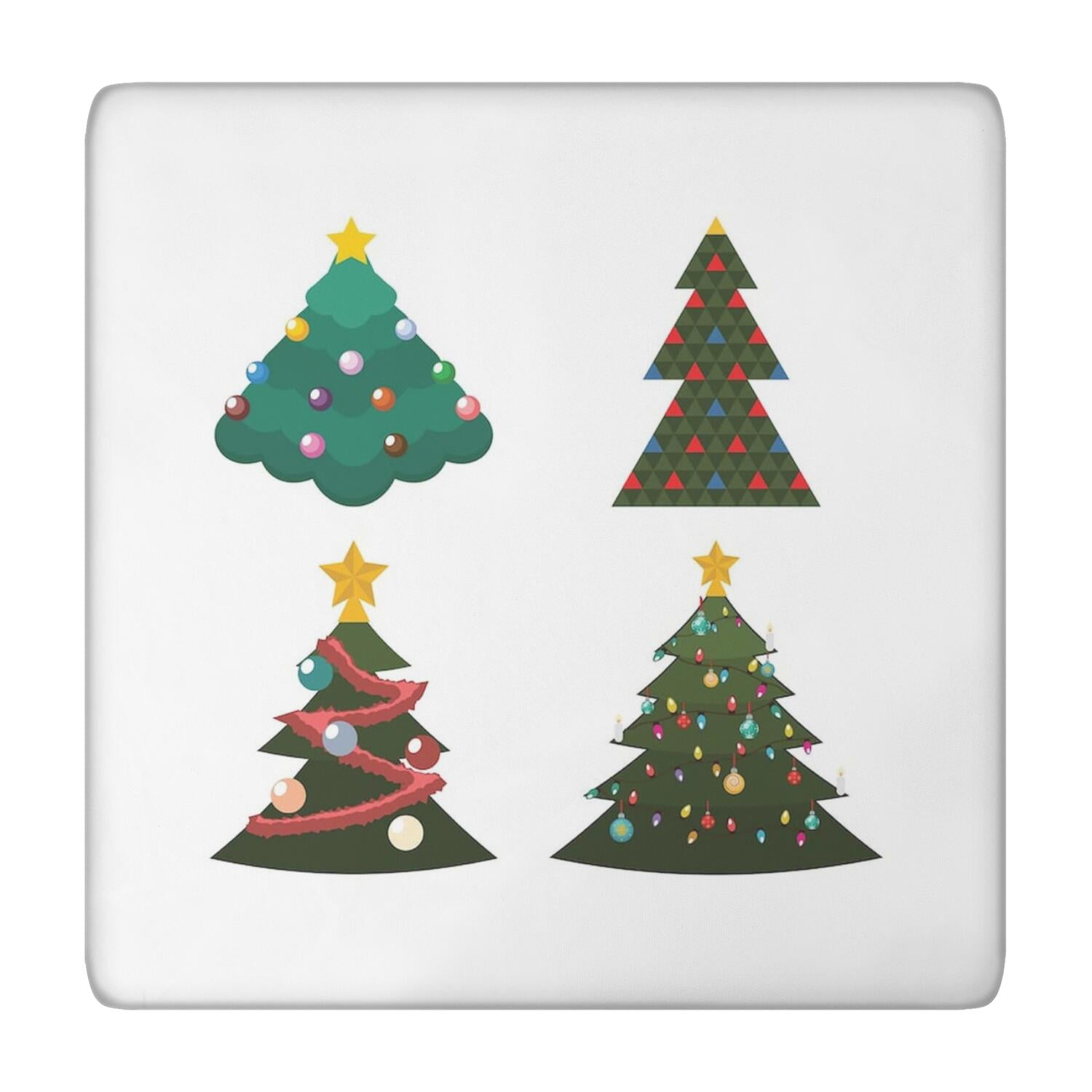 Christmas Themed Table Cover with Full Elastic Perimeter, 34x34 Square ...