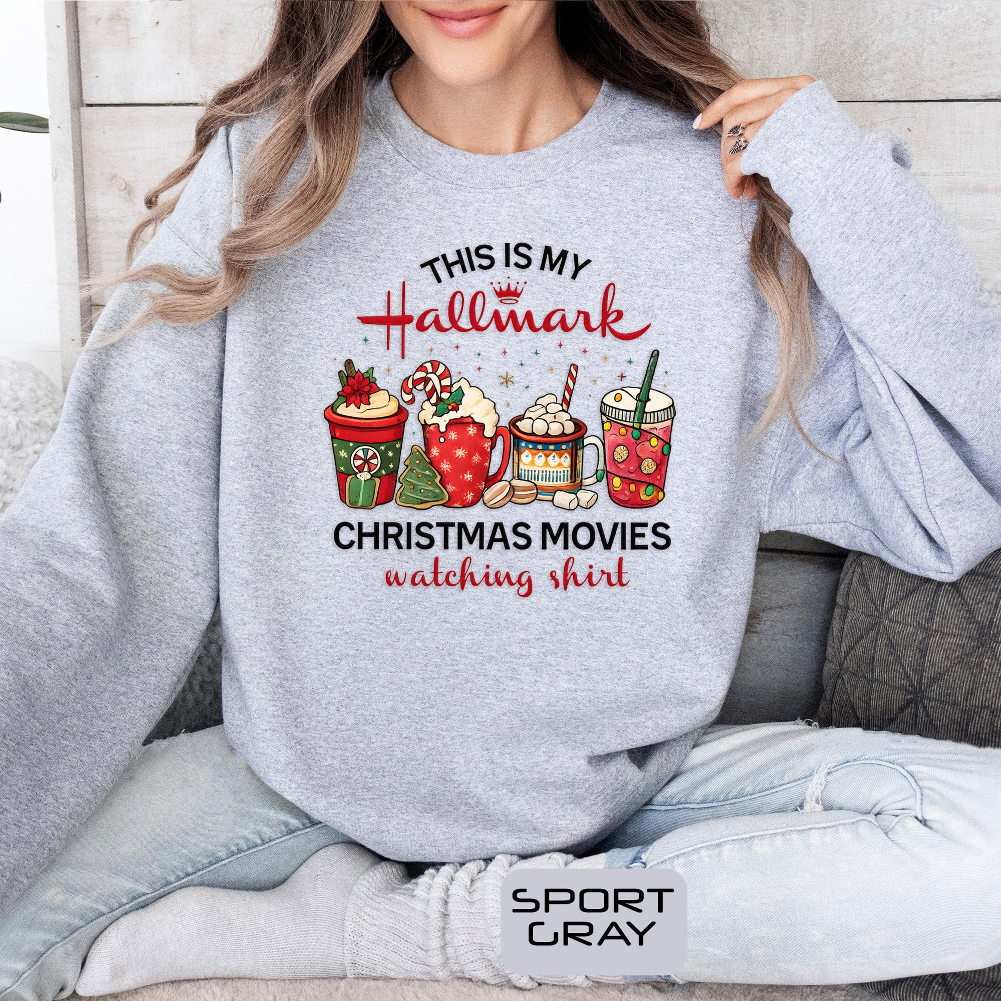 Christmas This is My Hallmark Crewneck Mens Womens Sweatshirt, Sizes S ...