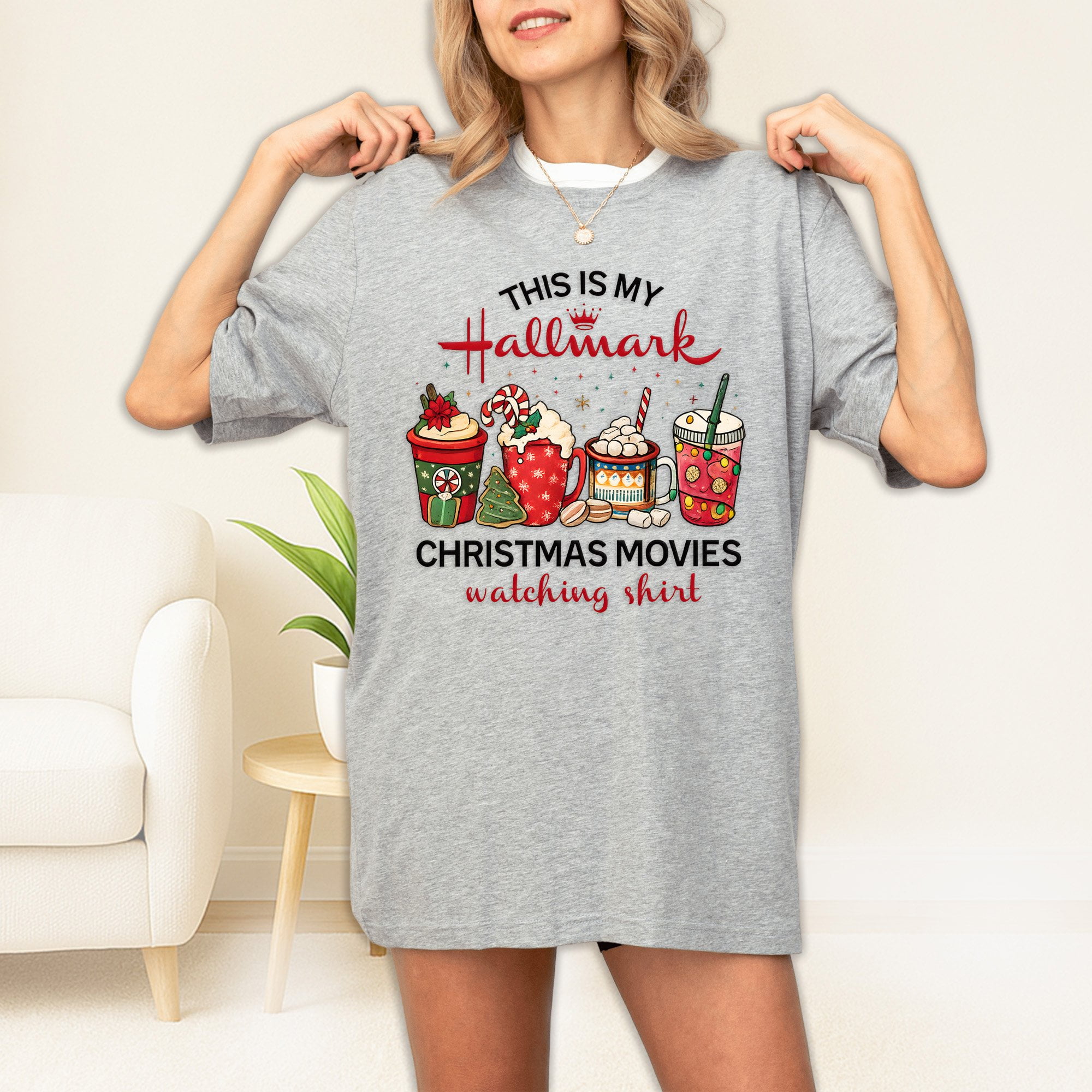 Christmas This is My Hallmark Unisex Adult Cotton Crew Neck T-Shirt ...