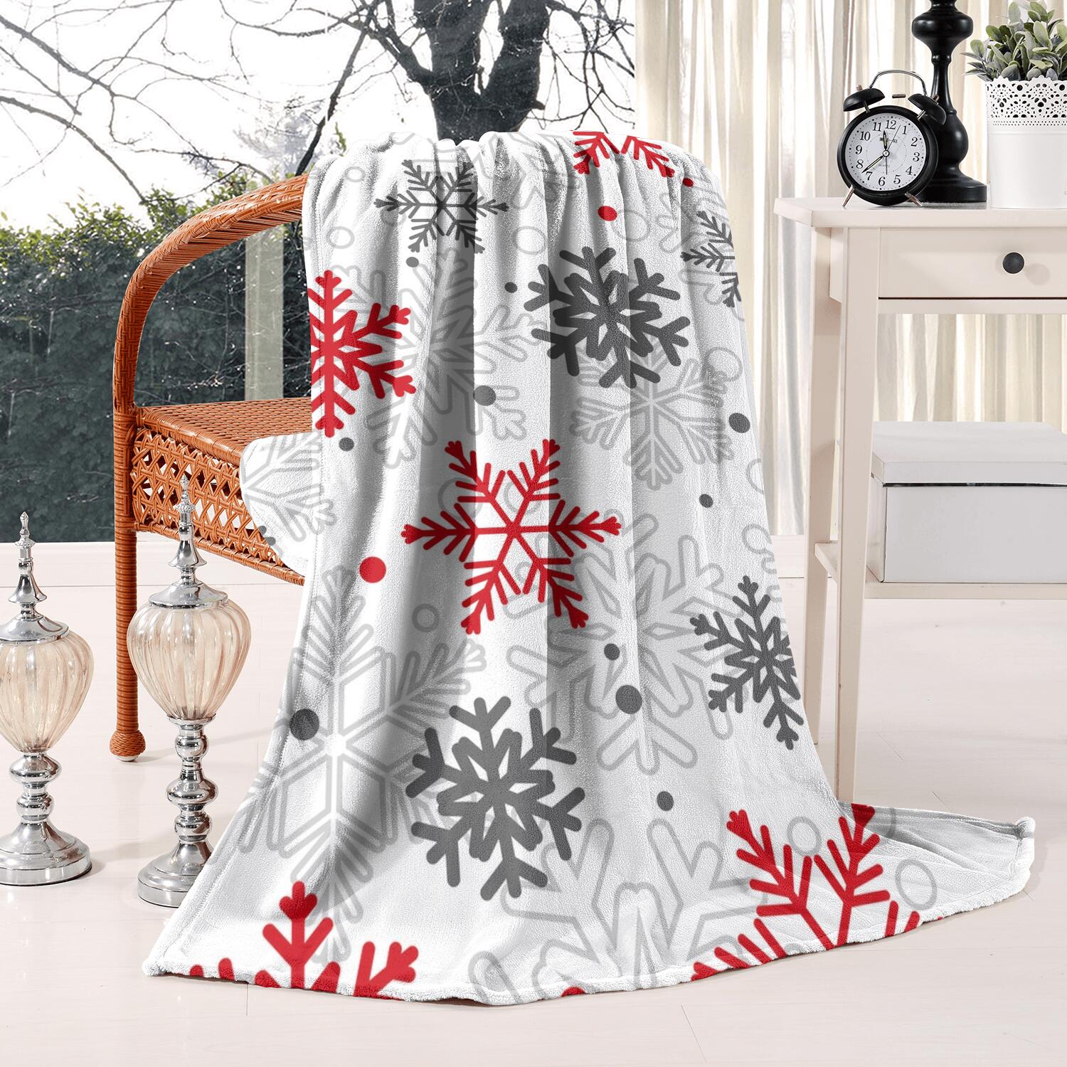 Christmas Throw Blanket 60x80, Flannel Plush, Soft Warm Lightweight ...
