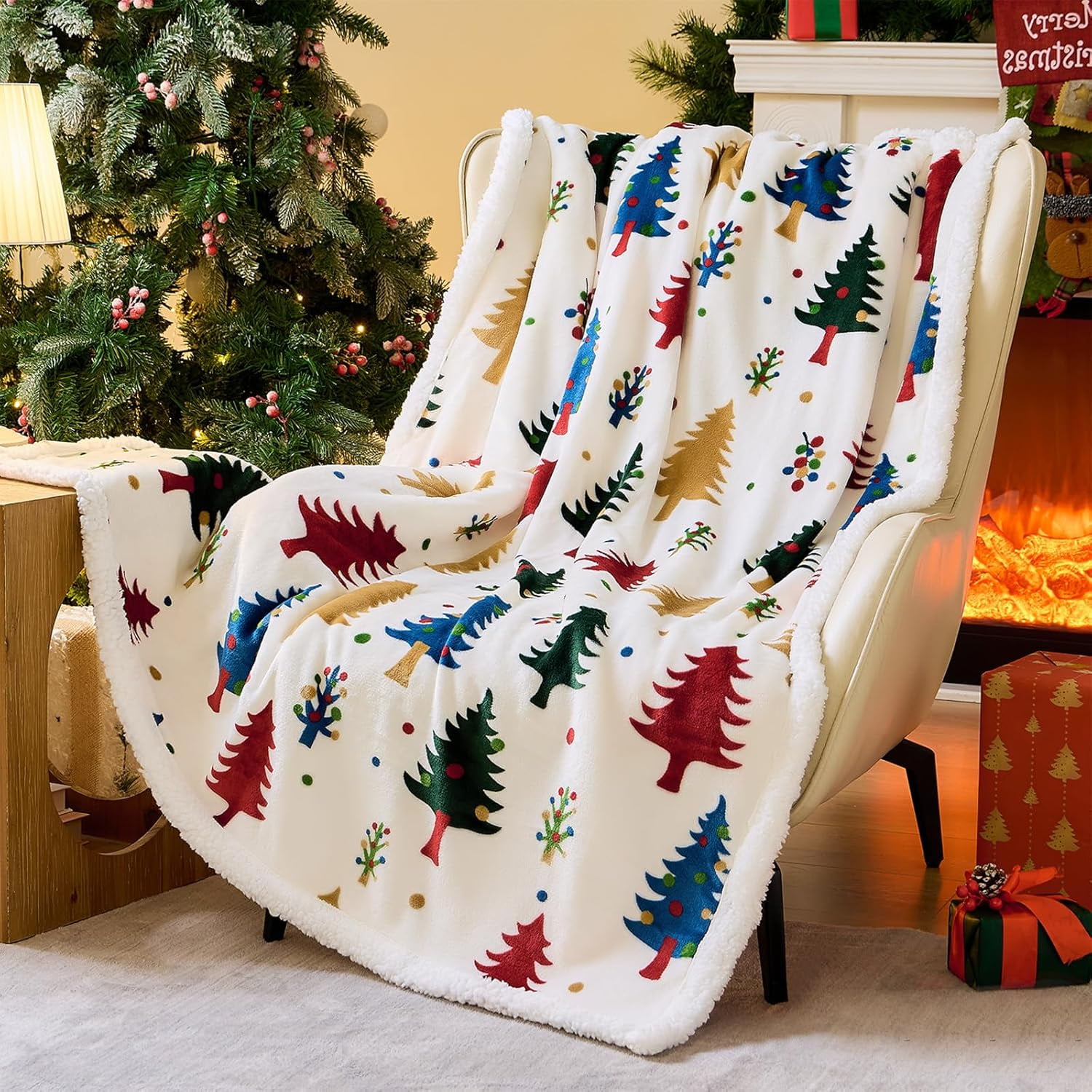 Christmas Throw Blanket, Christmas Decorations Gifts for Women, Flannel ...