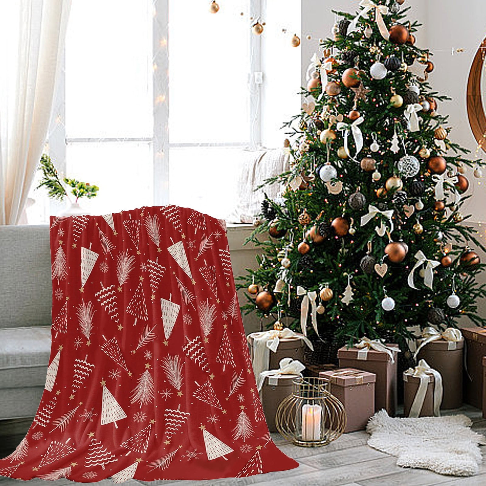 Christmas Throw Blanket Christmas Decorations Gifts For Women Sherpa ...