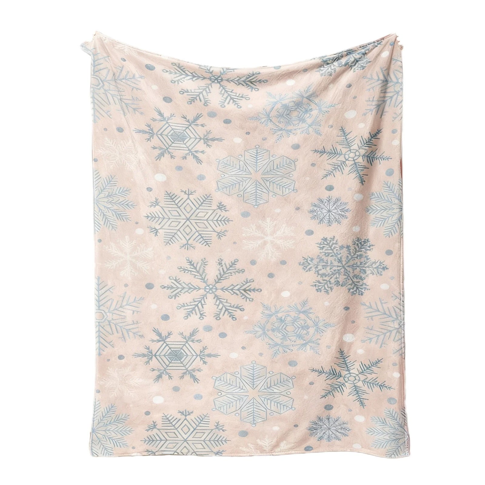 Christmas Throw Blanket Snowflake Pattern, Soft Flannel Fleece Blanket ...