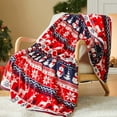 Christmas Throw Blanket,Winter Holiday Sherpa Fleece Blanket, Premium ...