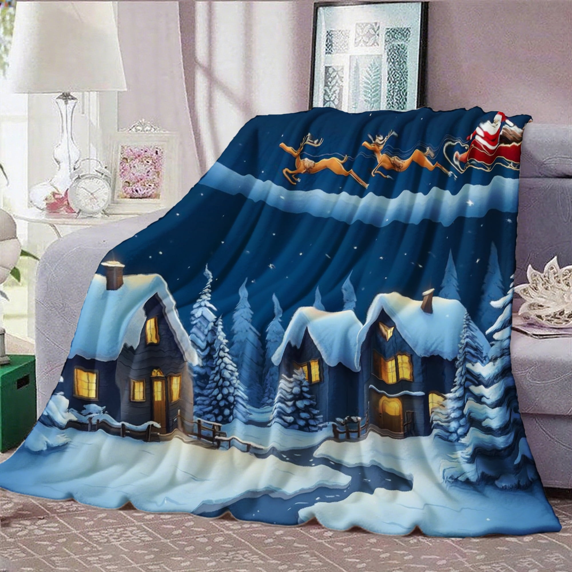 Christmas Throw Blankets for Women Men, Super Soft Flannel Fleece ...
