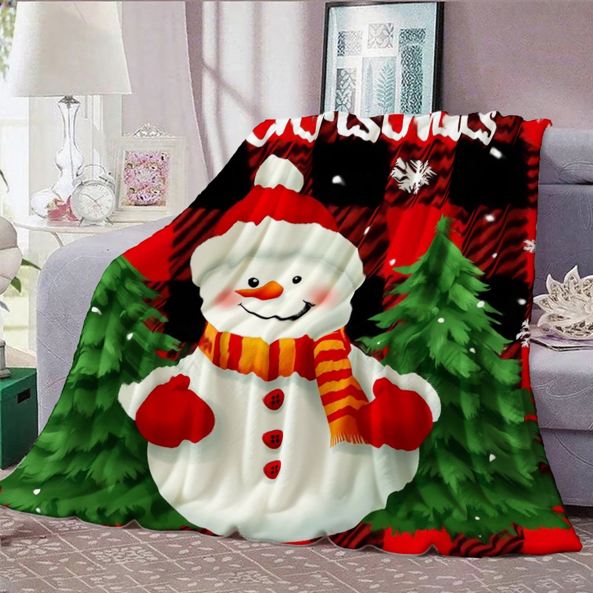 Christmas Throw Blankets for Women Men, Super Soft Flannel Fleece ...
