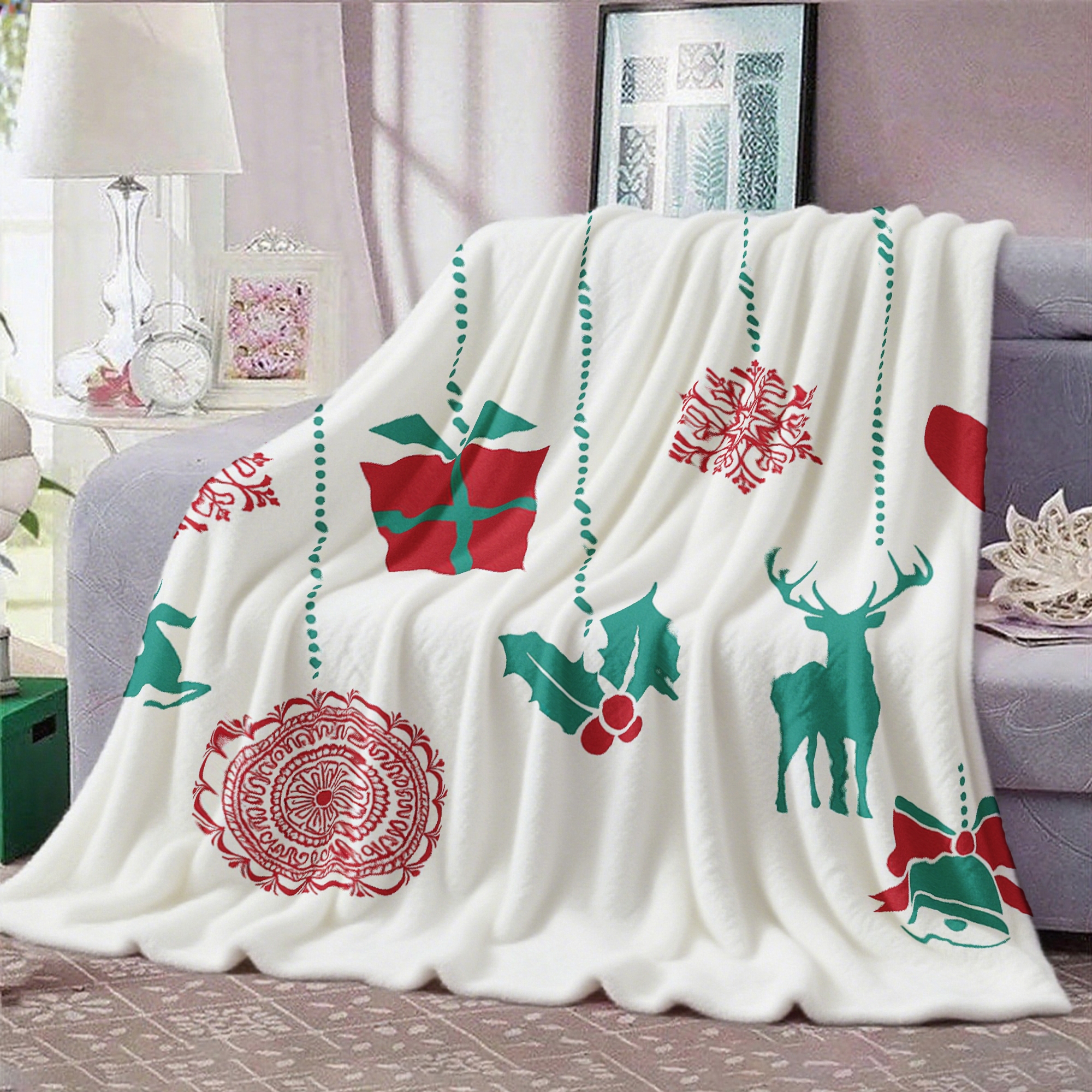 Christmas Throw Blankets for Women Men, Super Soft Flannel Fleece ...