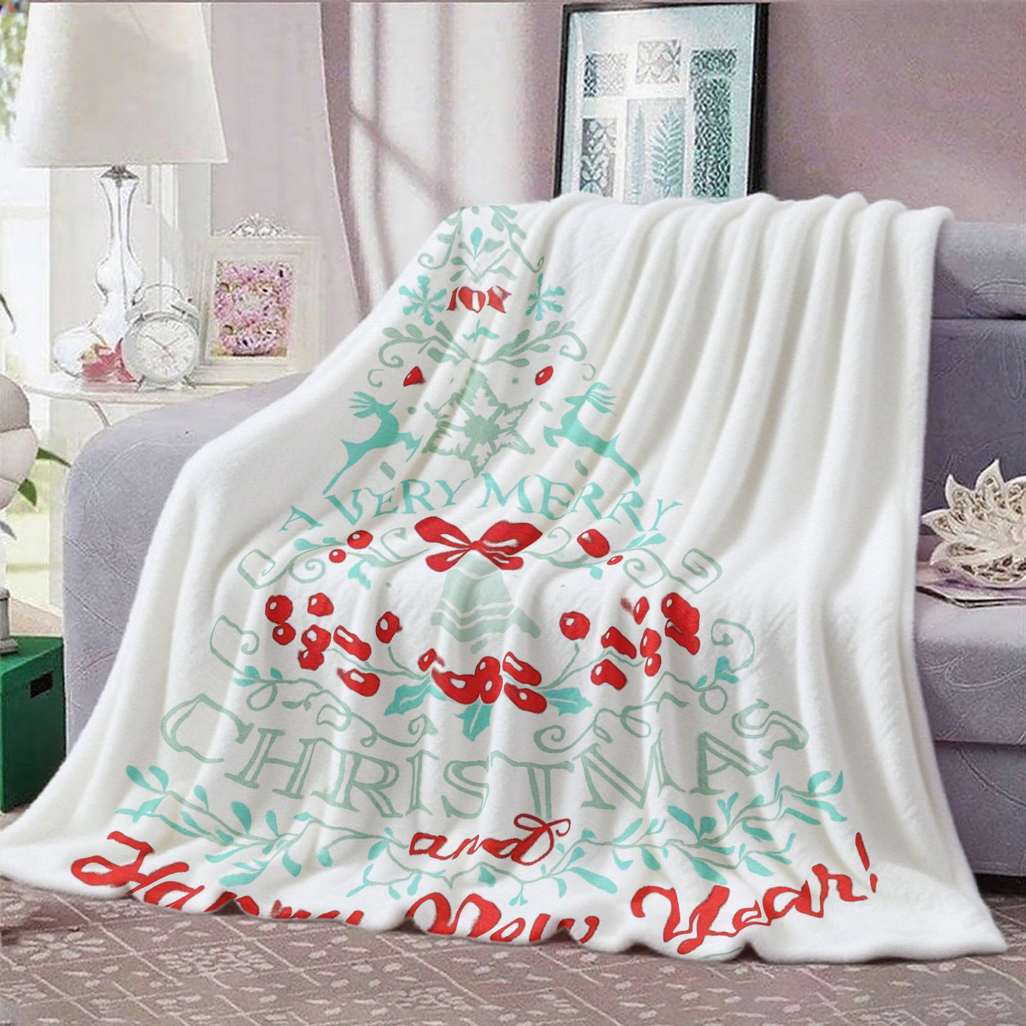 Christmas Throw Blankets for Women Men, Super Soft Flannel Fleece ...