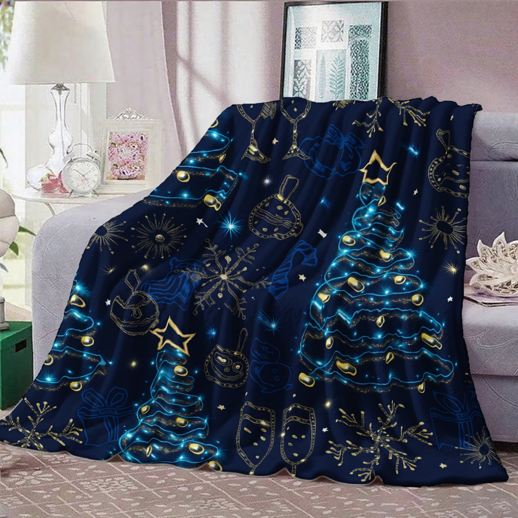 Christmas Throw Blankets for Women Men, Super Soft Flannel Fleece ...