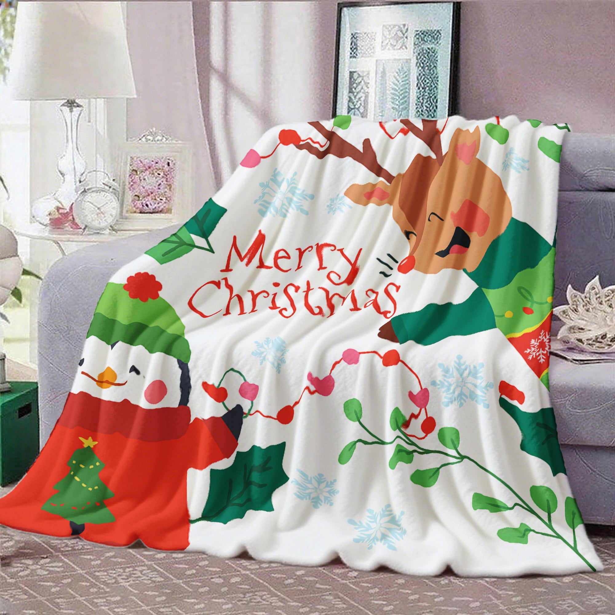 Christmas Throw Blankets for Women Men, Super Soft Flannel Fleece ...