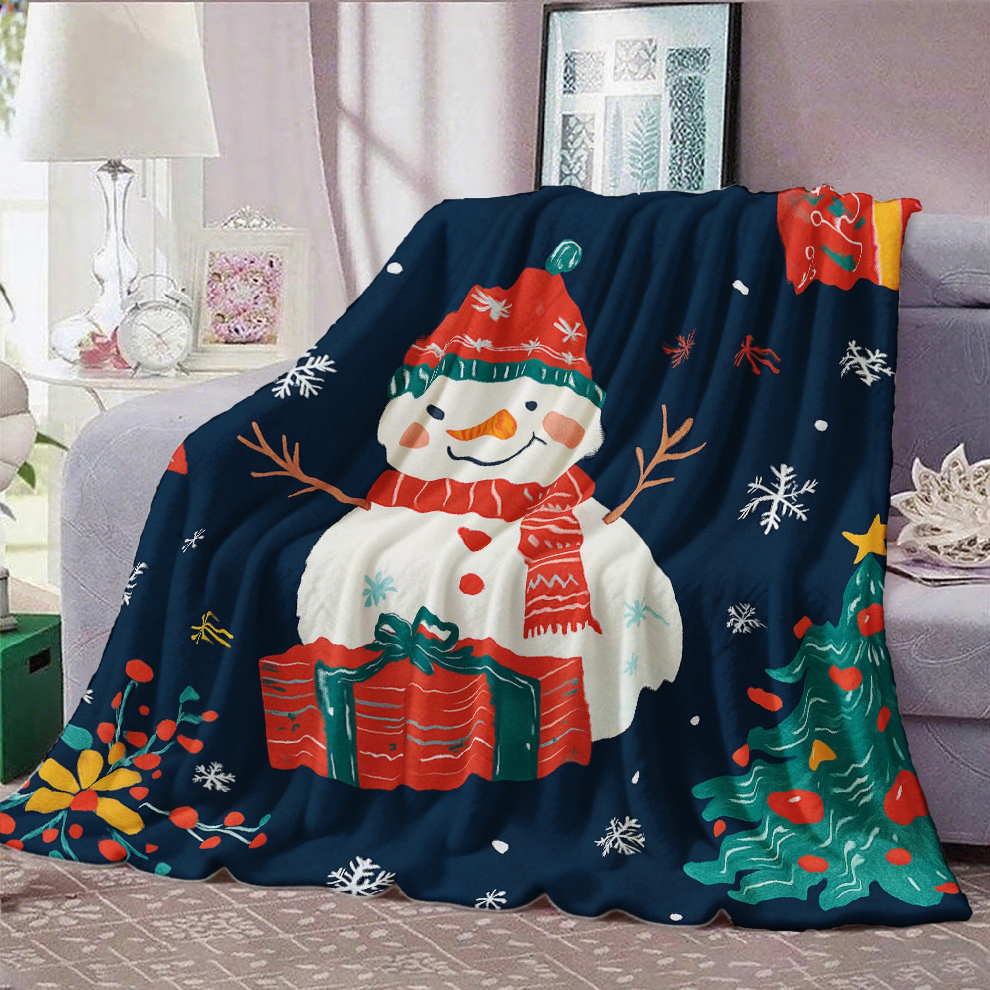 Christmas Throw Blankets for Women Men, Super Soft Flannel Fleece ...