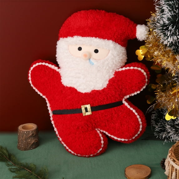 Christmas Throw Pillow Christmas Tree Pillow Santa Claus Shaped Stuffed ...