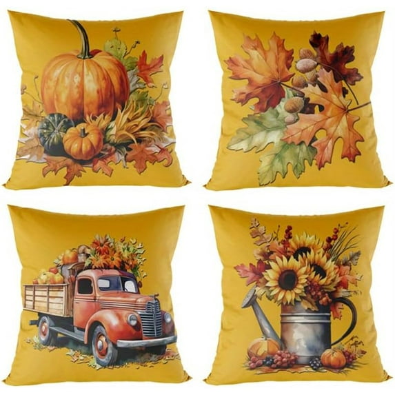 Christmas Throw Pillow Covers, Red Holiday Decorative Cushion Cases ...