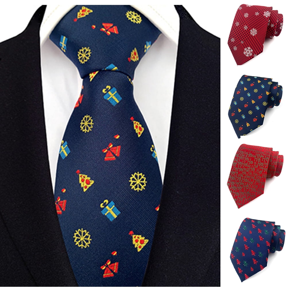 Christmas Ties for Men Holiday Funny Novelty Tie Xmas Necktie Vacation ...