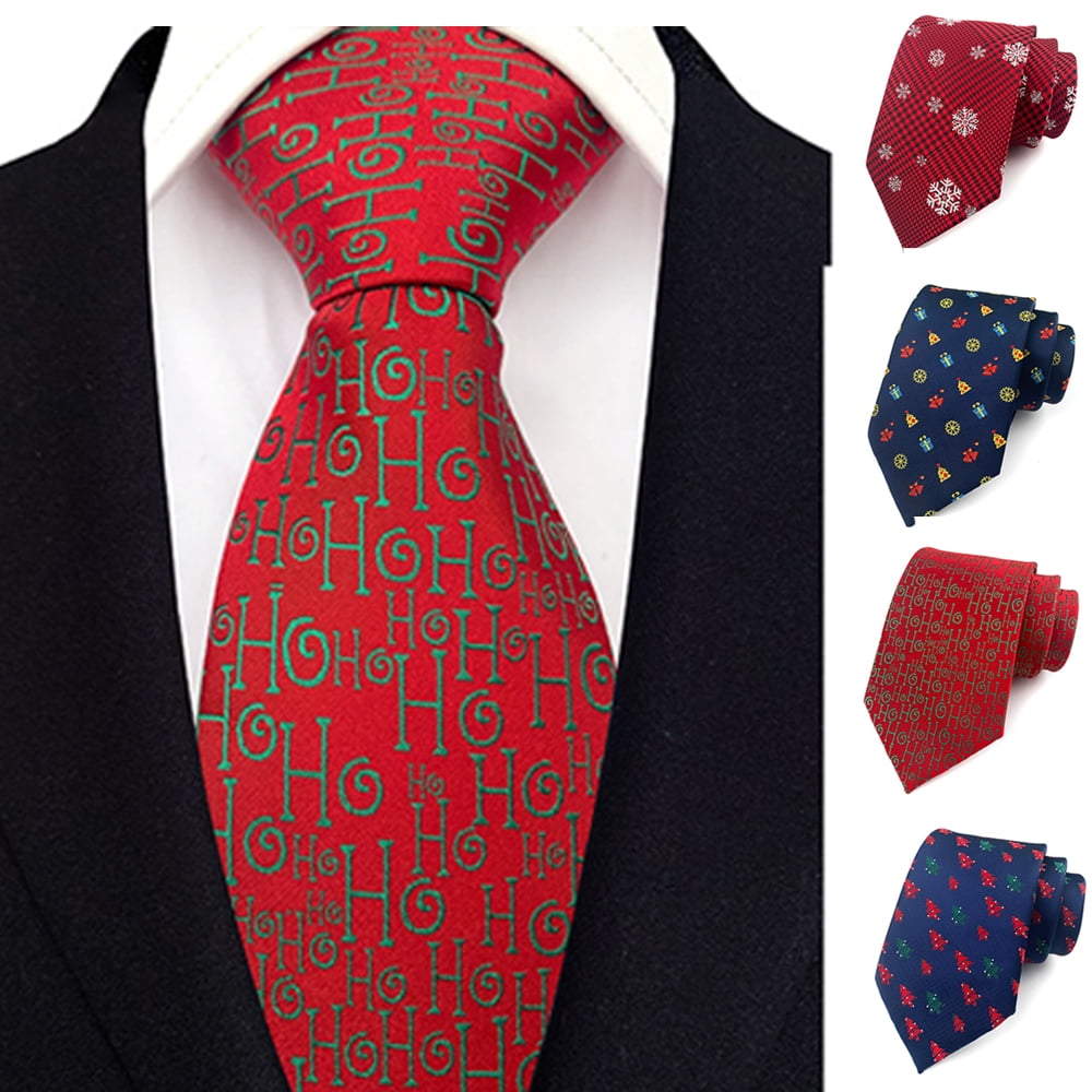 Christmas Ties for Men Holiday Theme Mens Tie Silk Necktie - Walmart.com