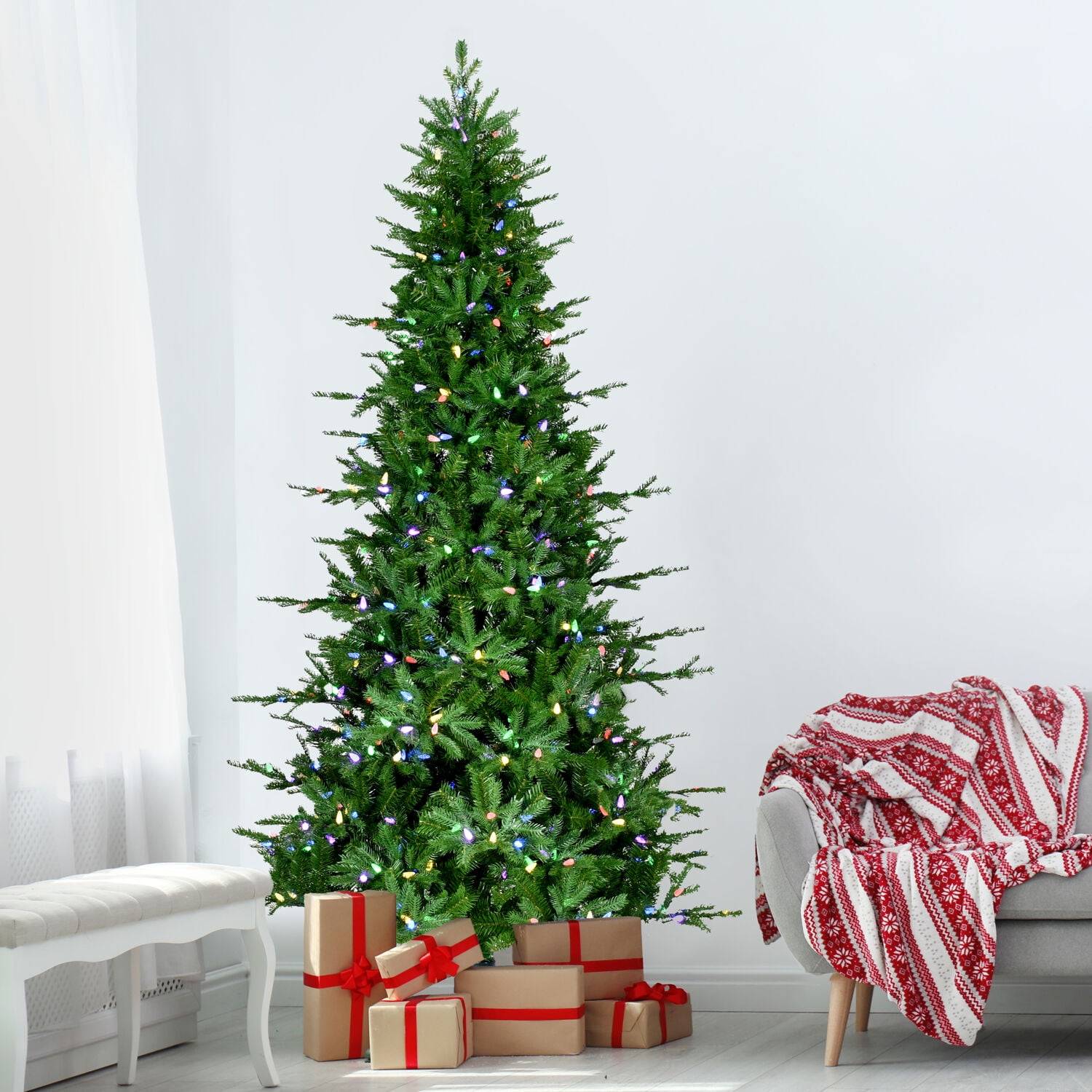 Christmas Time 6.5' Kringle Pine Artificial Christmas Tree with ...