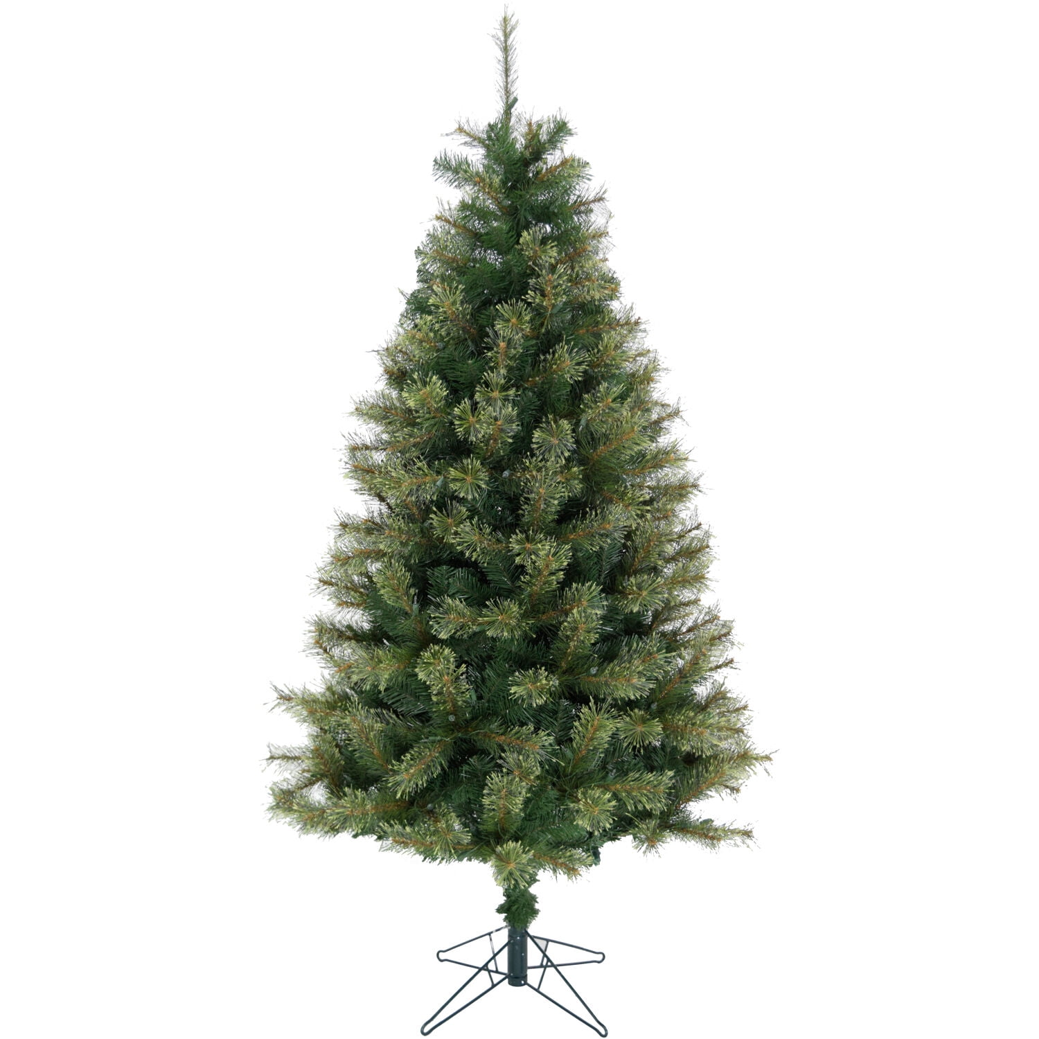 Christmas Time 7.5-Ft Green Vermont Pine Green Christmas Tree with ...