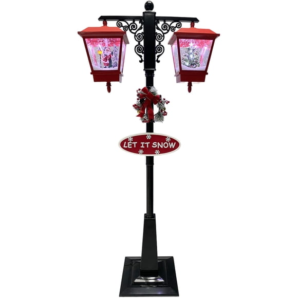Snowing Musical Street Lamp