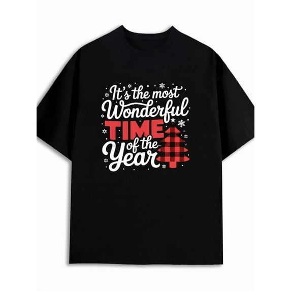Christmas Time Tee men's Christmas 180G 100% Cotton black beach humor ...