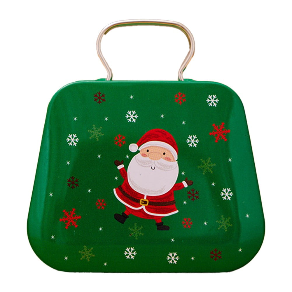 Christmas Tinplate Candy Box, Handbag Shaped Xmas Tin Bag Mini Iron ...