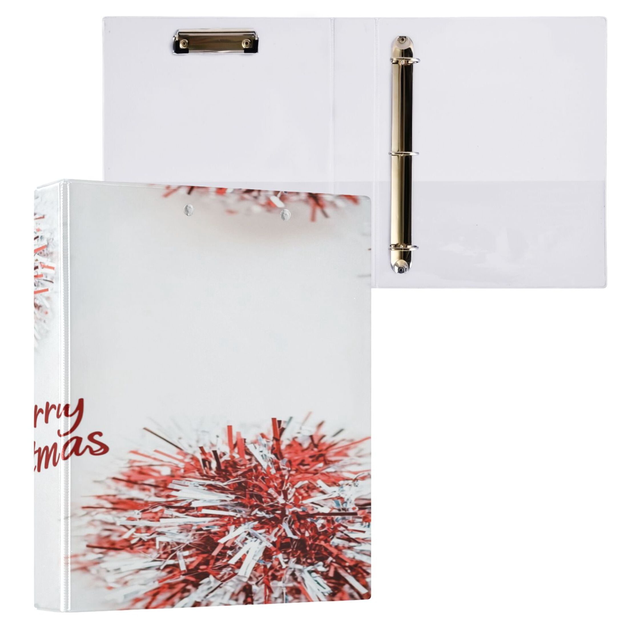 Christmas Tinsel Ball3 Ring Hardcover Binders 1.5in Round Rings for ...