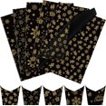 Christmas Tissue Paper, 50 Pcs Metallic Black Gold Tissue Paper for ...